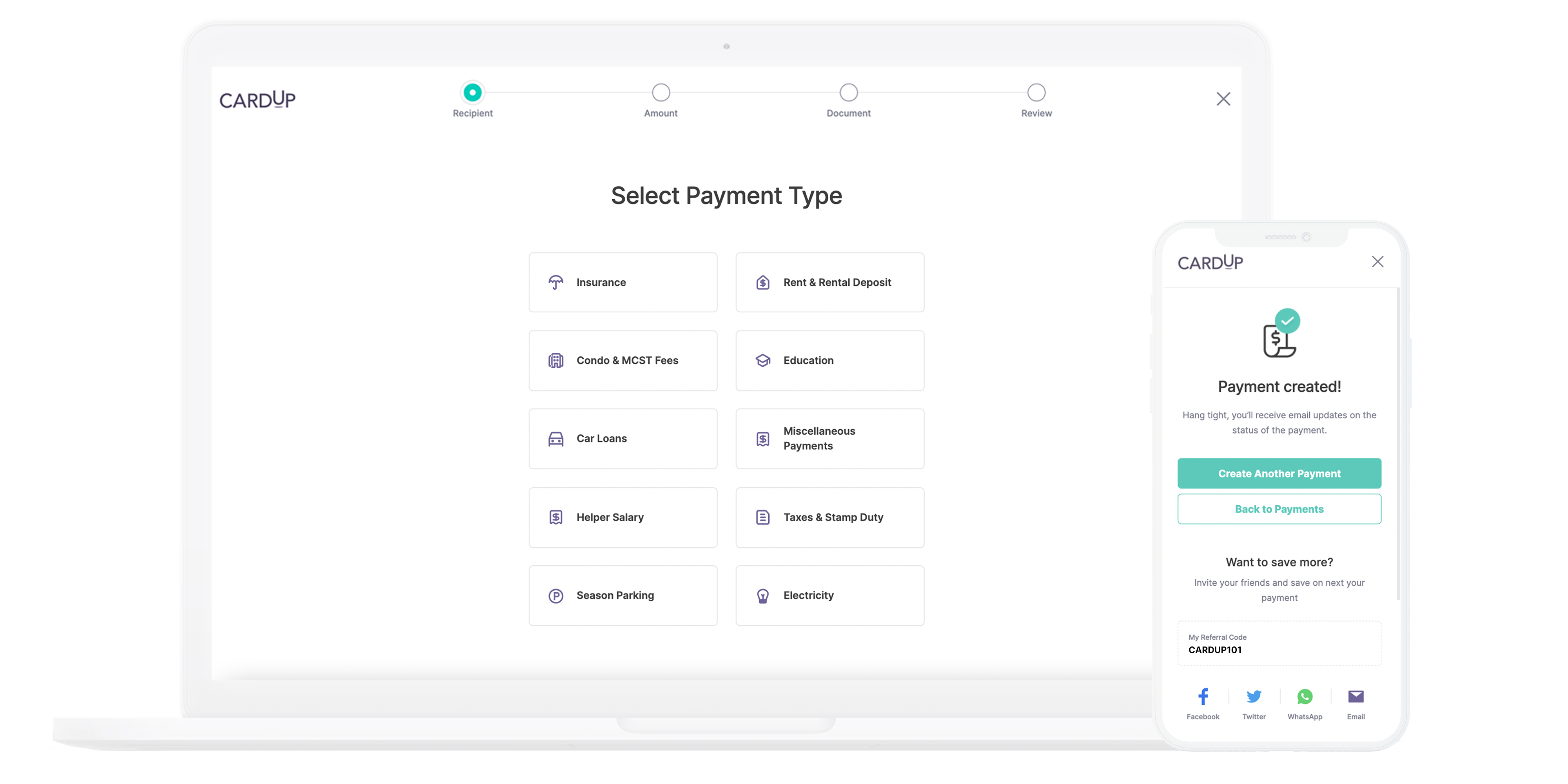 Shift personal payments onto your cards | CardUp